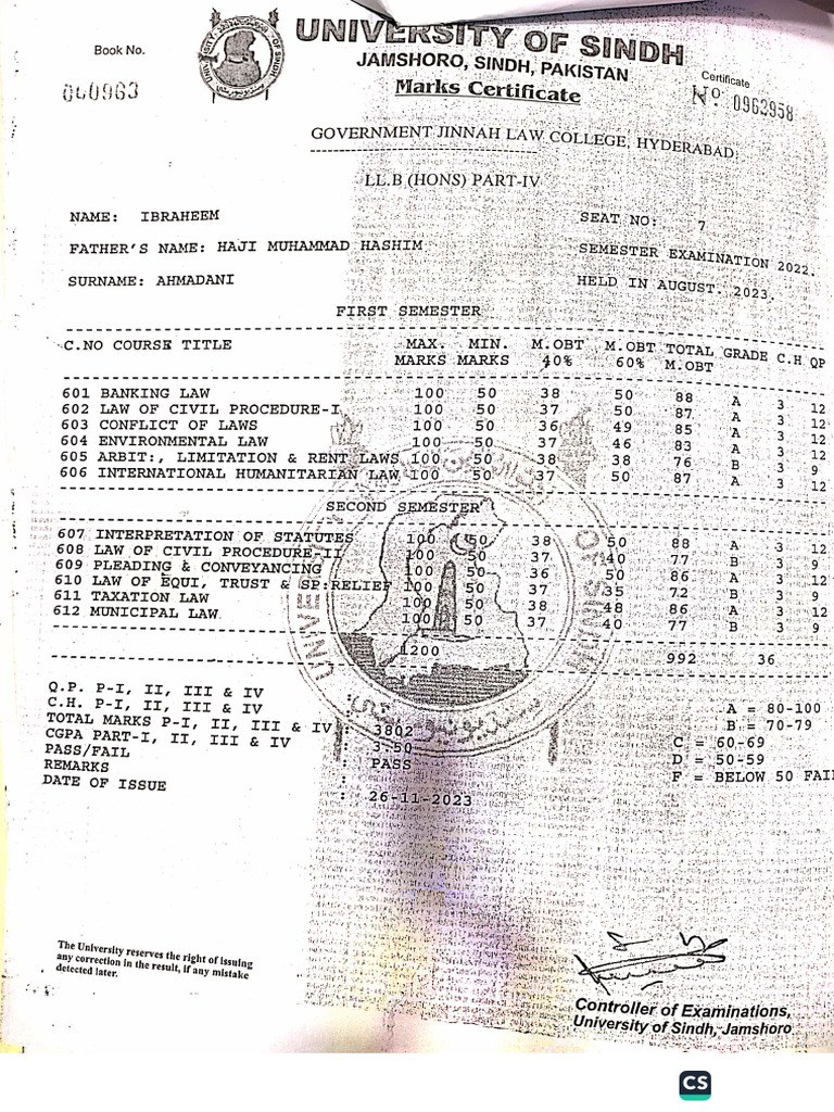 Mark Sheets | PDF