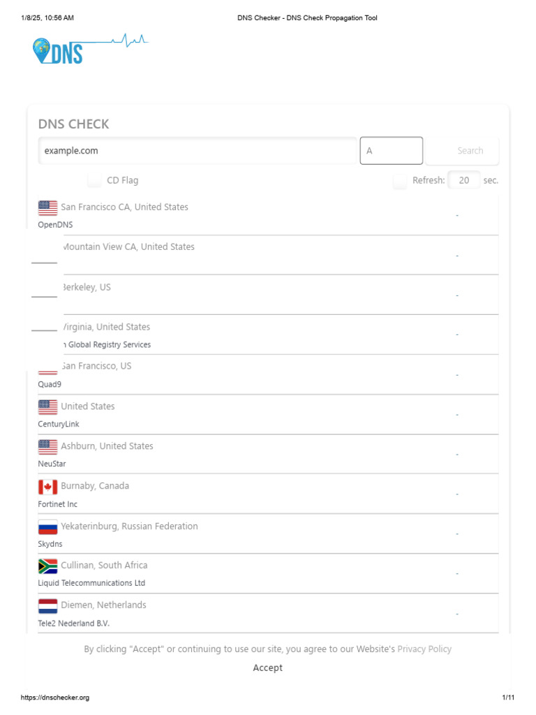 DNS Checker - DNS Check Propagation Tool | PDF | Domain Name System ...