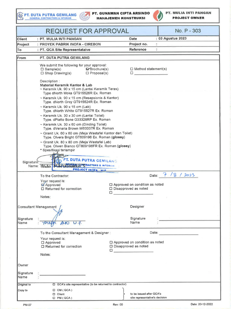 DPG - RFA - P - 303 Material Kermaik Kantor & Lab | PDF