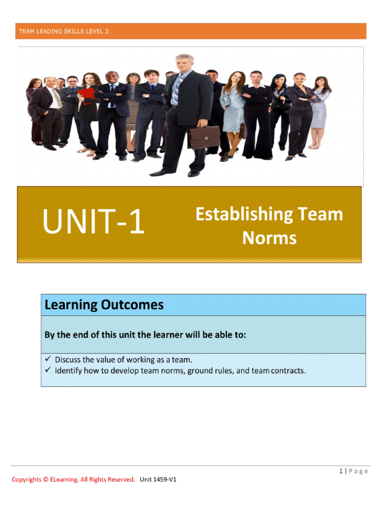 1677589557unit 1 Establishing Team Norms | PDF
