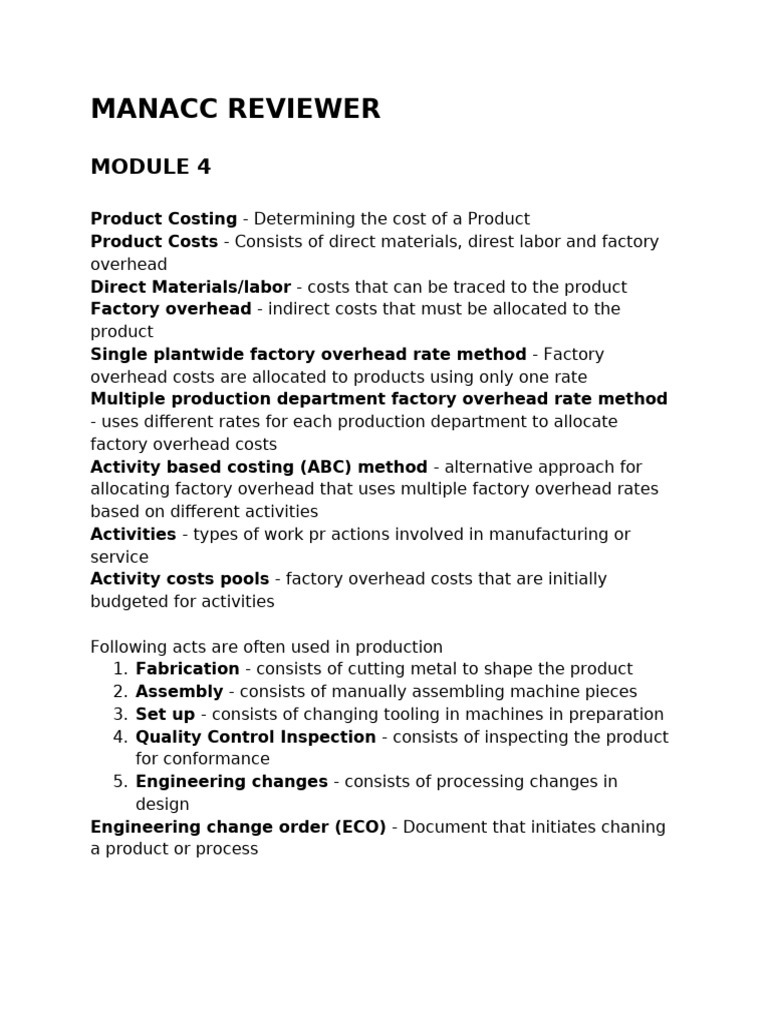 Manacc | PDF | Cost Accounting | Budget