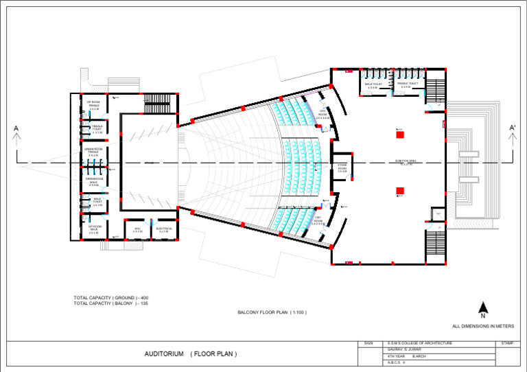 Auditorium Floor Plan with Balcony | PDF