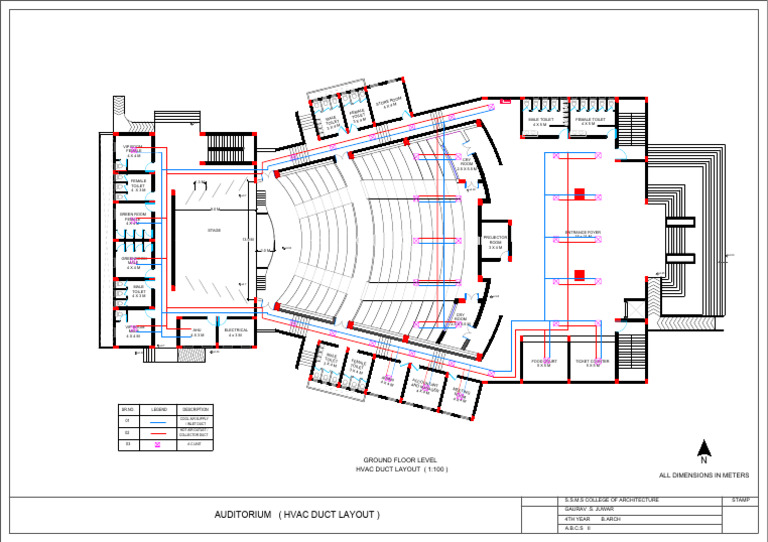 HVAC Duct Layout for College Facilities | PDF | Electromechanical ...
