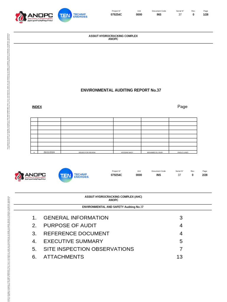 November-Environmental Auditing Repoert No.37 | PDF | Waste | Housekeeping
