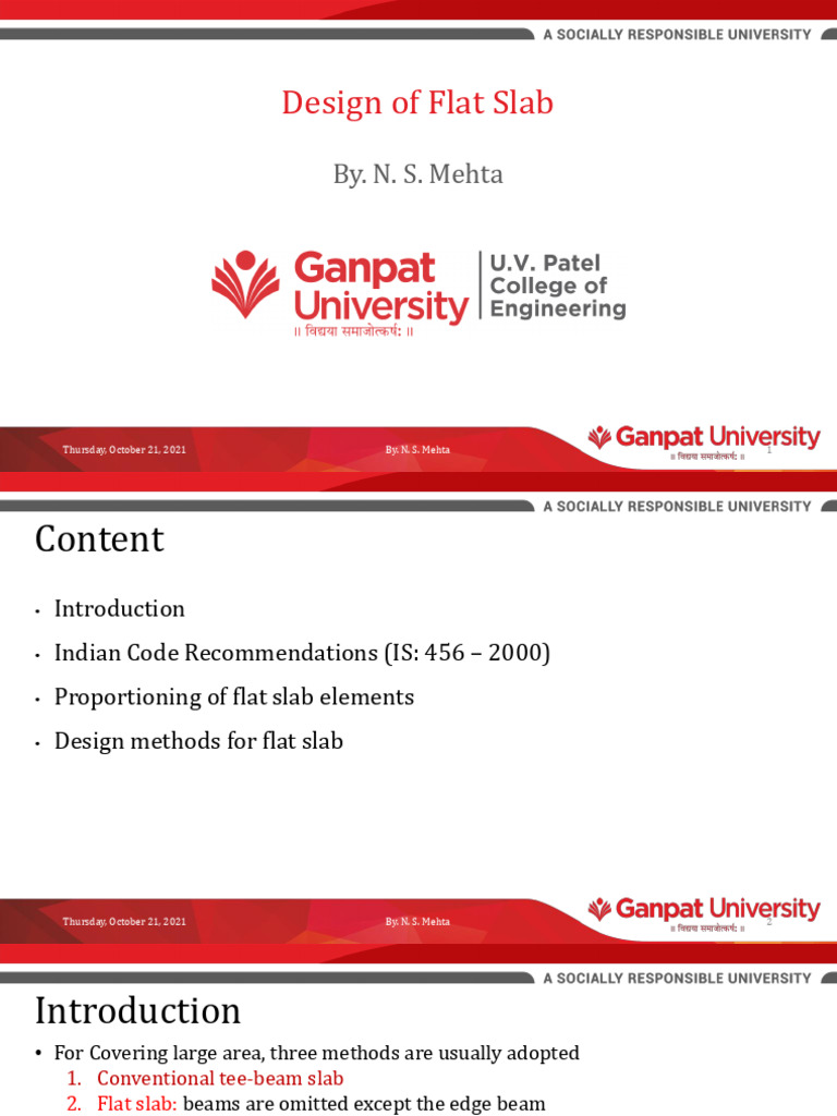 Flat Slab | PDF | Column | Beam (Structure)