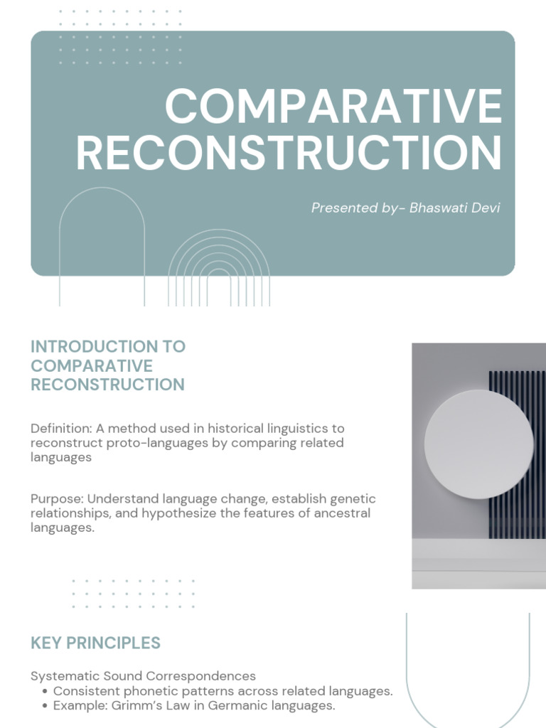 Comparative Reconstruction Guide | PDF | Phoneme | English Language