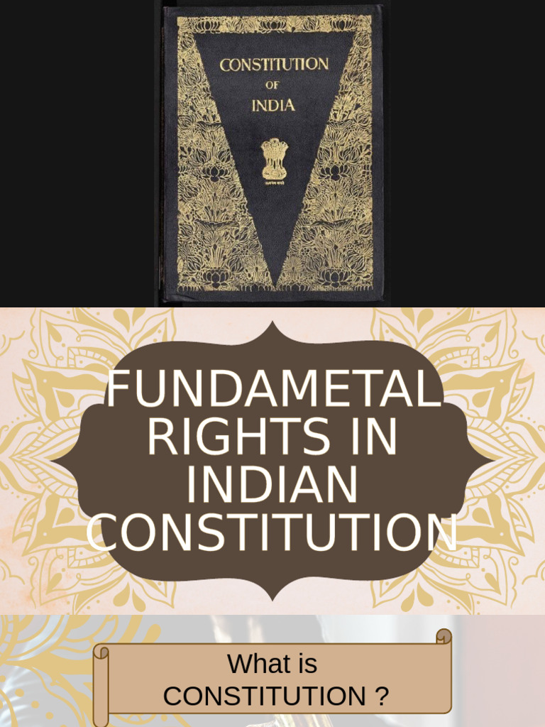 Fundametal Rights in Indian Constitution | PDF | Political Science | Rights
