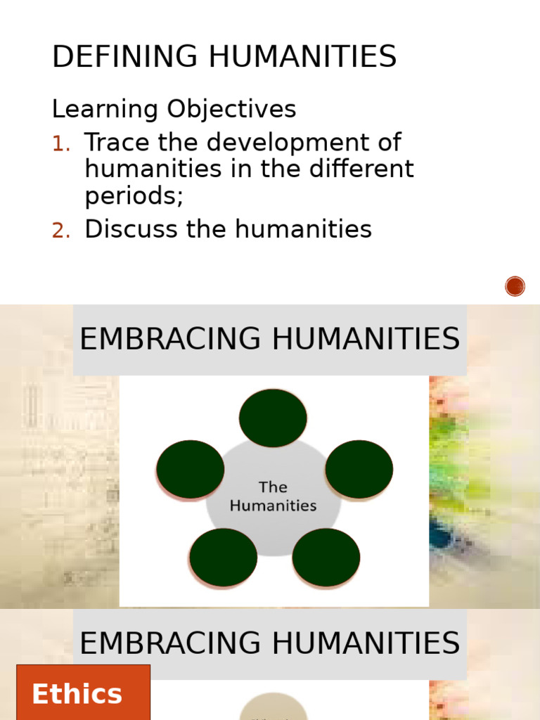 Topic 1. Defining Humanities | PDF