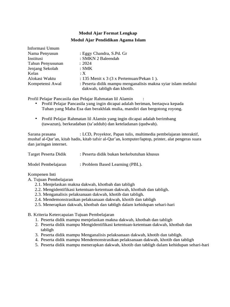 Modul Bab 4 Syiar Islam Fiks | PDF