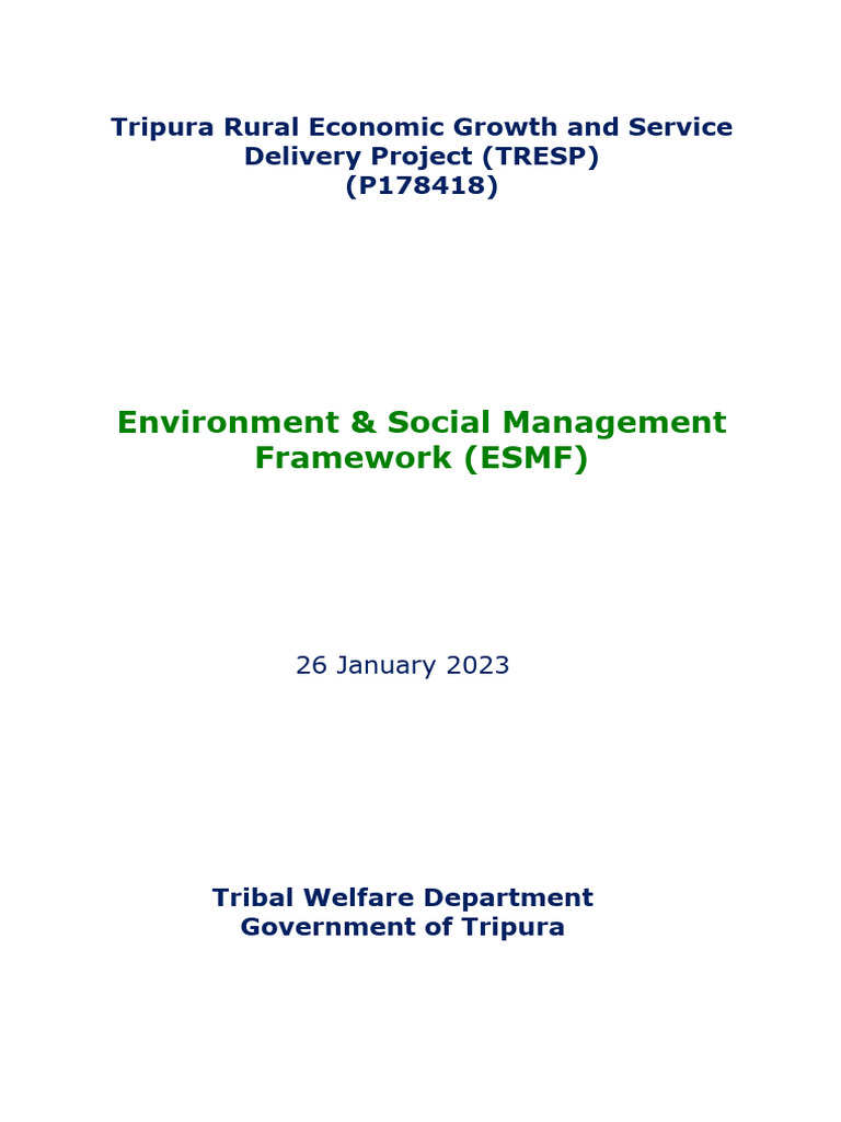 TRESP Environmental Framework | PDF | Risk | Occupational Safety And Health