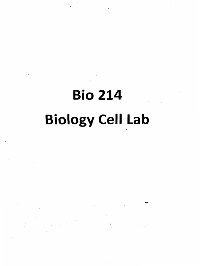Biology Cell Lab | PDF