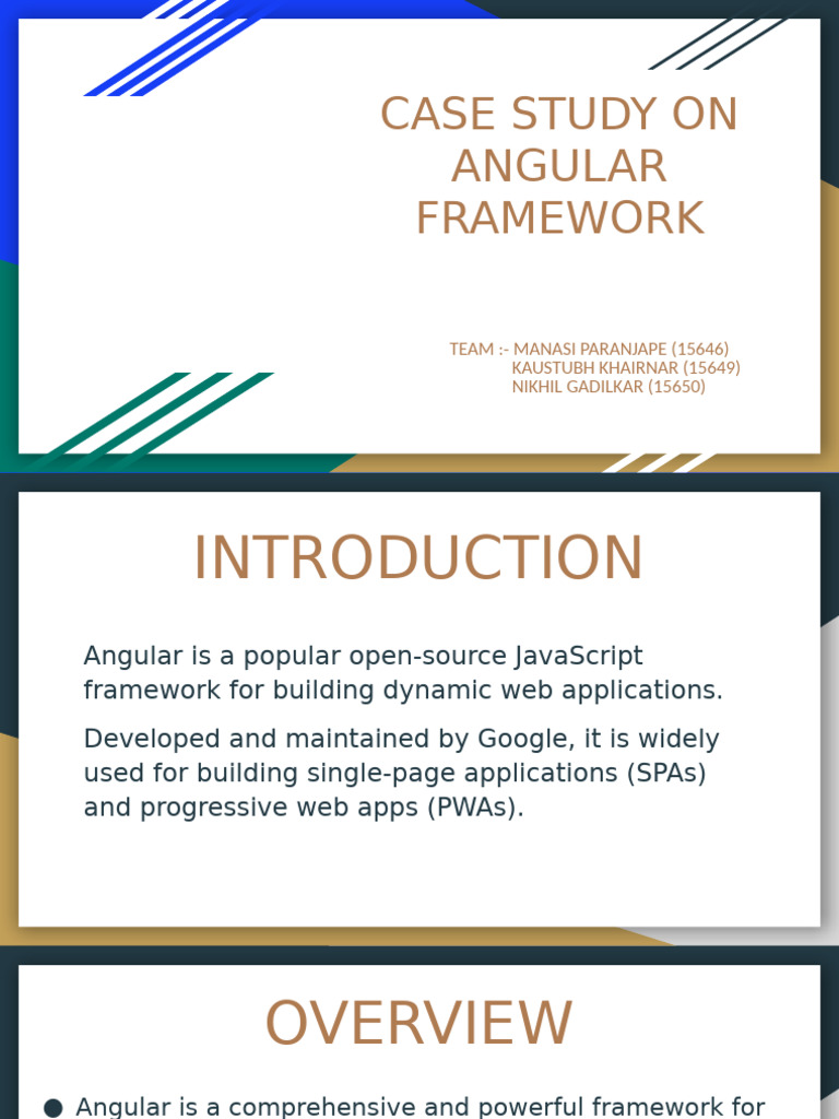 Case Study On Angular Framework | PDF | Modular Programming | Java Script