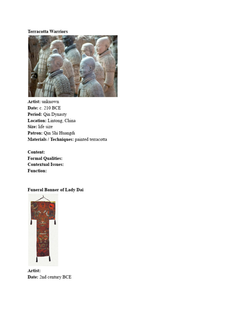 Ancient Chinese Artifacts Overview | PDF