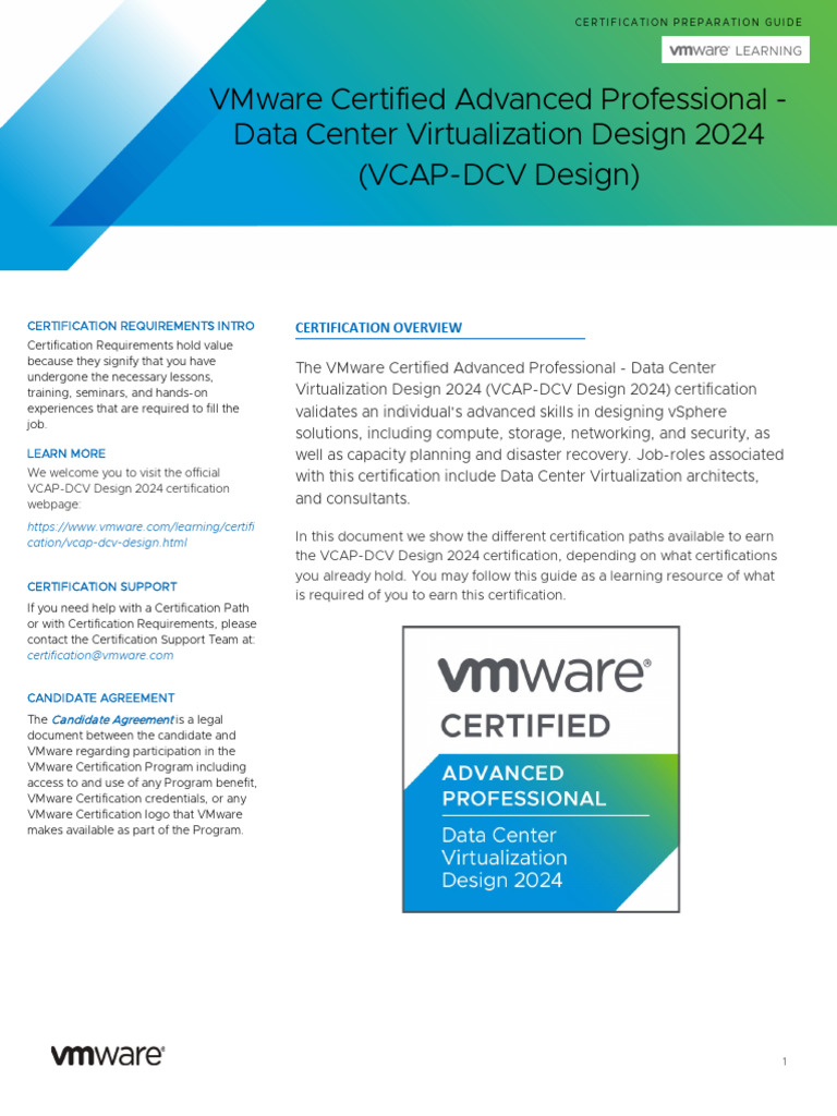 VMW VCAP DCV Design Certification Preparation Guide | PDF