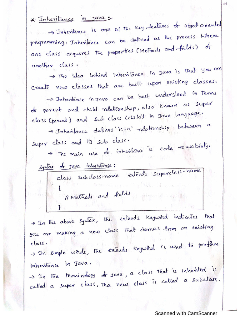 Inheritance in Java | PDF