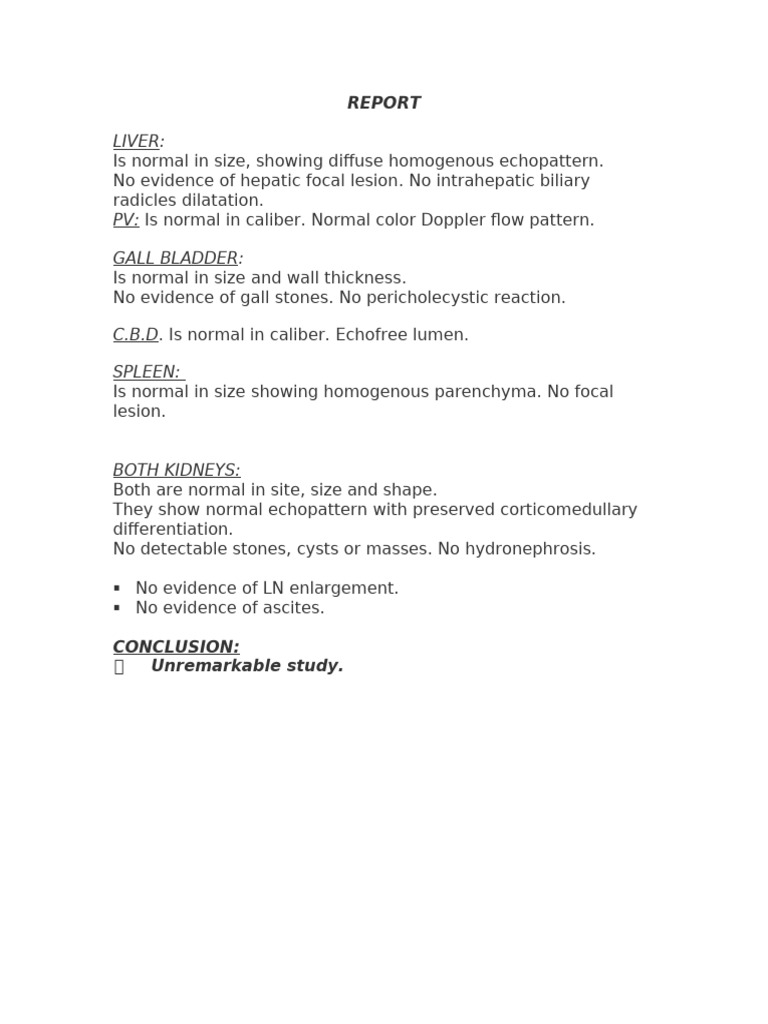 Normal Abdomen US 2 | PDF