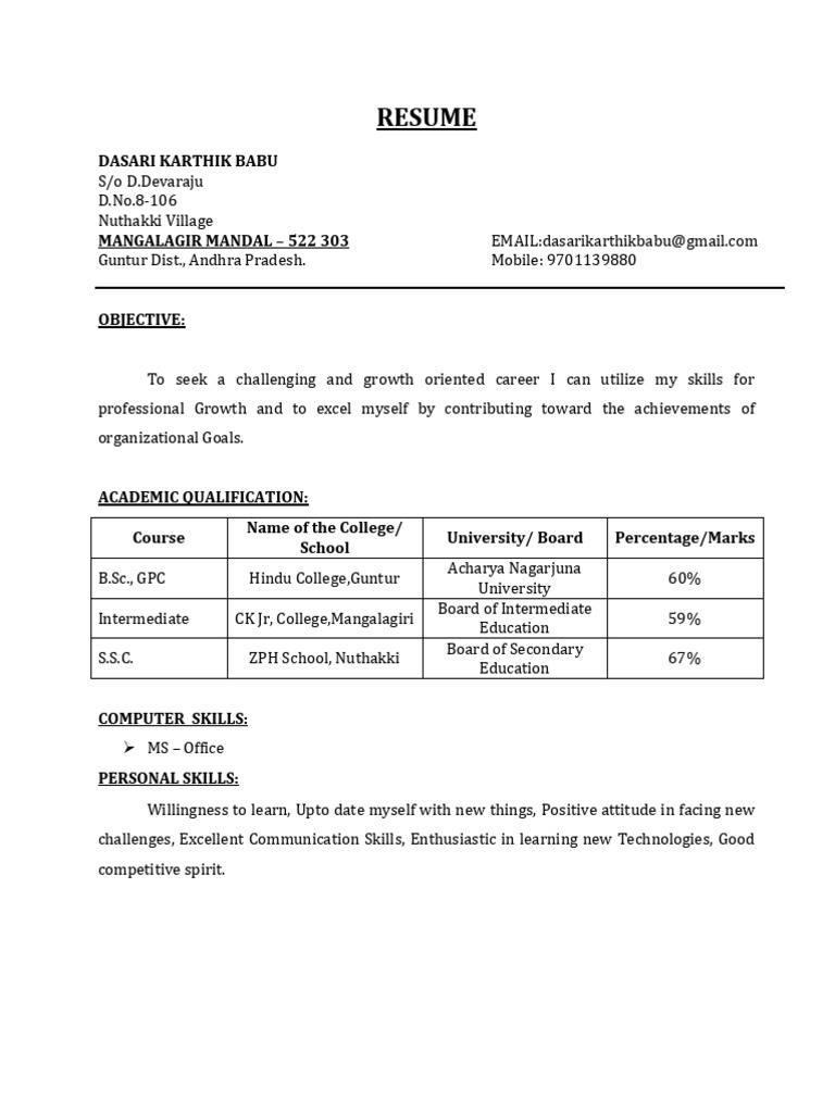 Resume-Karthik | PDF