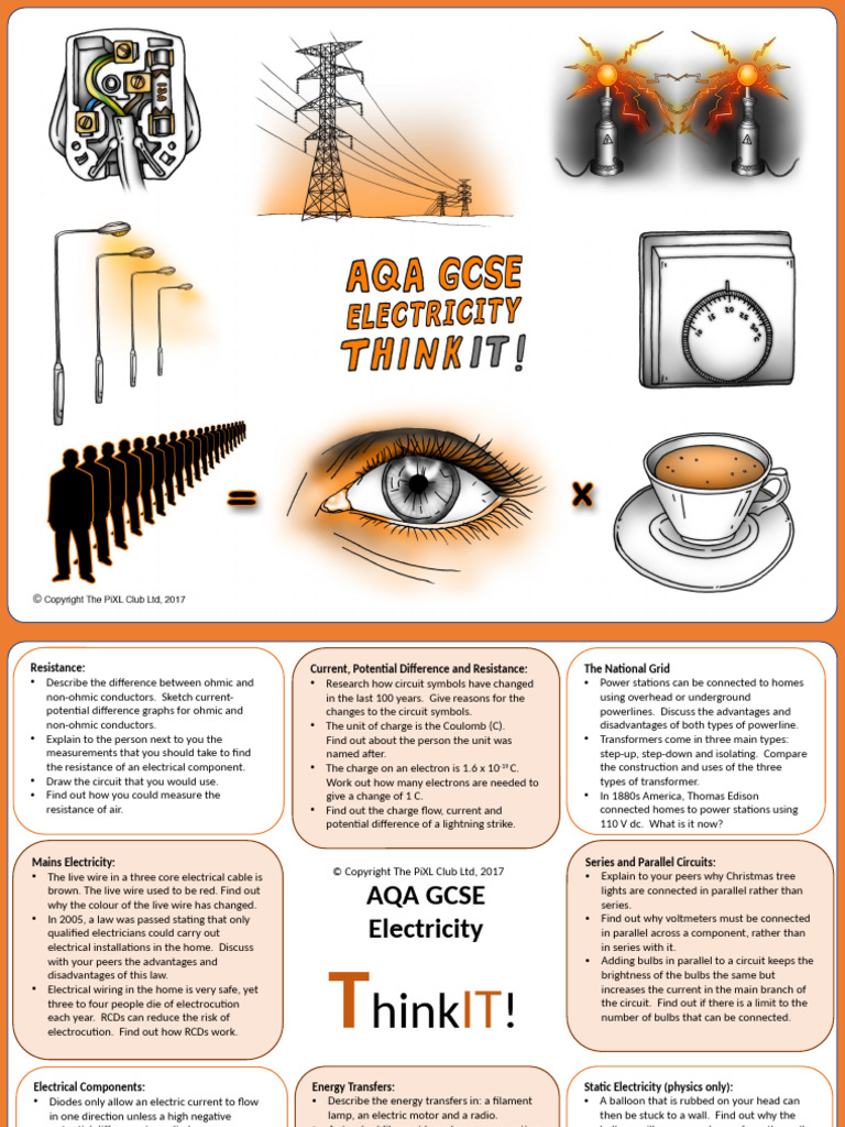 AQA Physics Electricity ThinkIT GCSE | PDF | Electrical Resistance And ...