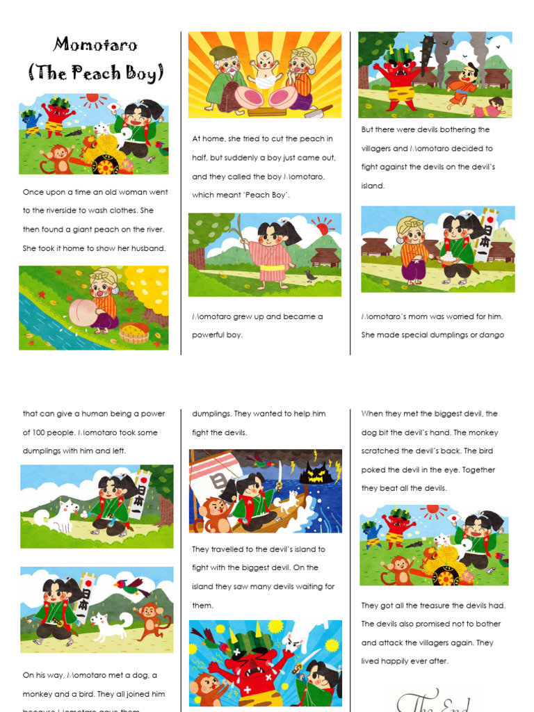 Pamphlet Story Momotaro For GRD 3-4 | PDF | Traditional Stories | Fairy ...