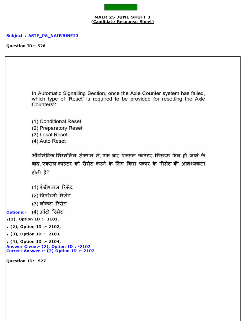 Aste Railway Ldc Question Paper | PDF