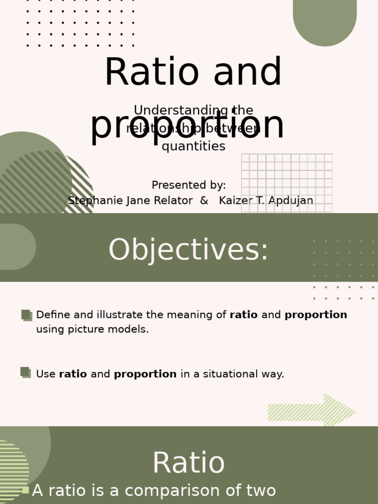 Ratio and Proportion (Math Report) | PDF