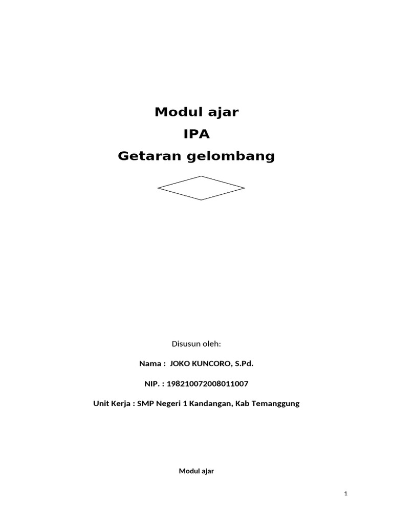 Modul IPA-getaran Dan Gelombang | PDF