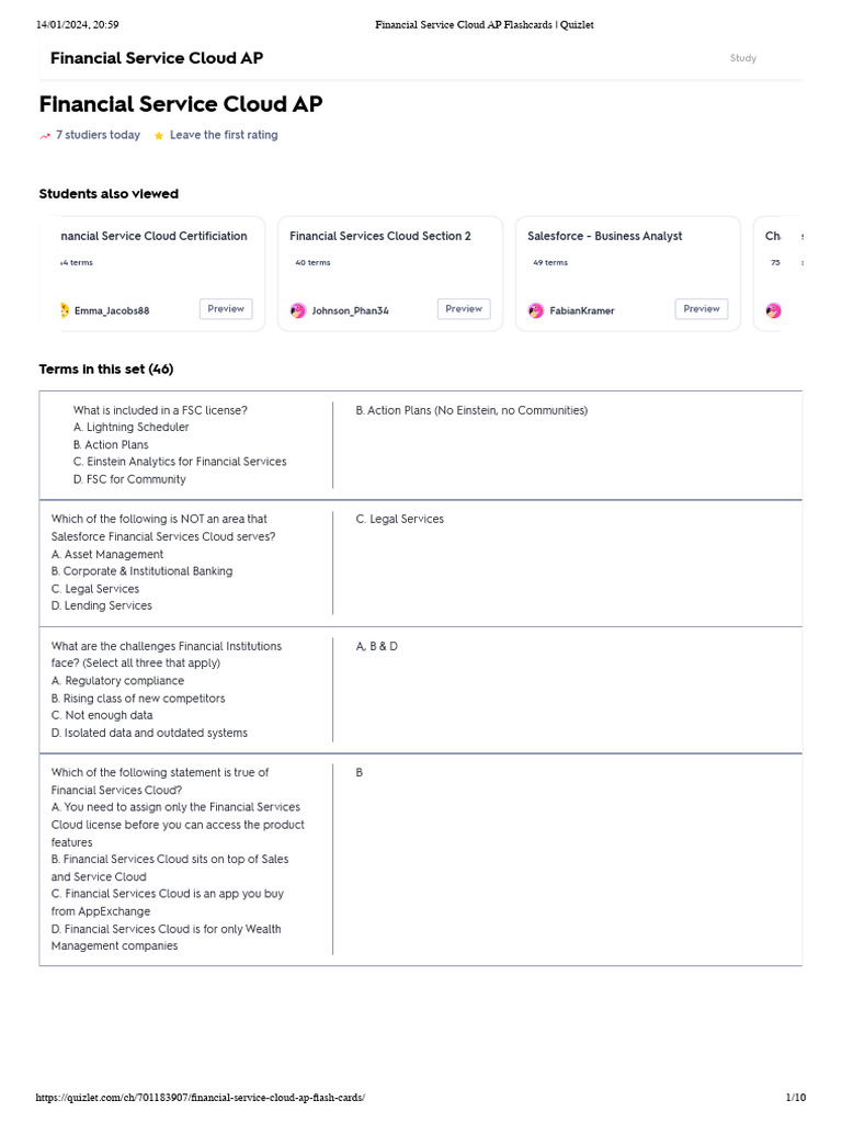 FSC Flashcards - Quizlet - 03 | PDF | Cloud Computing