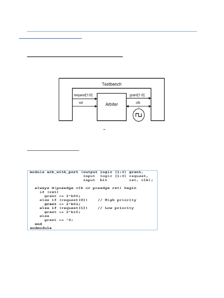 Arbiter Model - Answer AVLSI | PDF