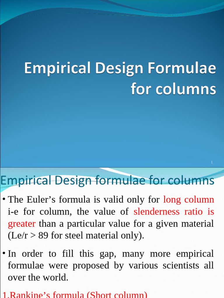 Johnson's Formula for Column Stability | PDF | Buckling | Mechanical ...