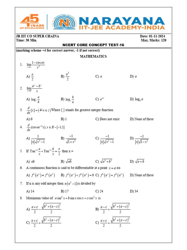 01-11-2024_JR IIT CO-SUPER CHAINA_NCERT_CORE CONCEPT TEST-16_QP FINAL ...