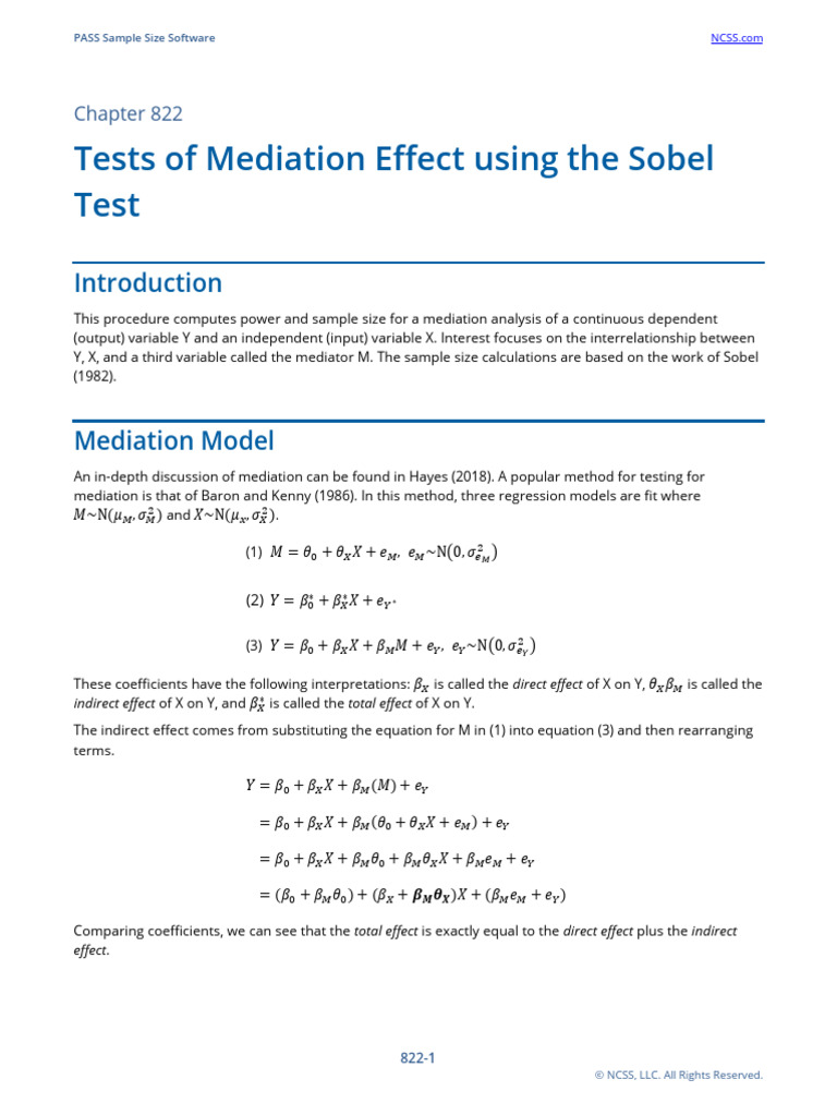Tests of Mediation Effect Using The Sobel Test | PDF | Scientific ...