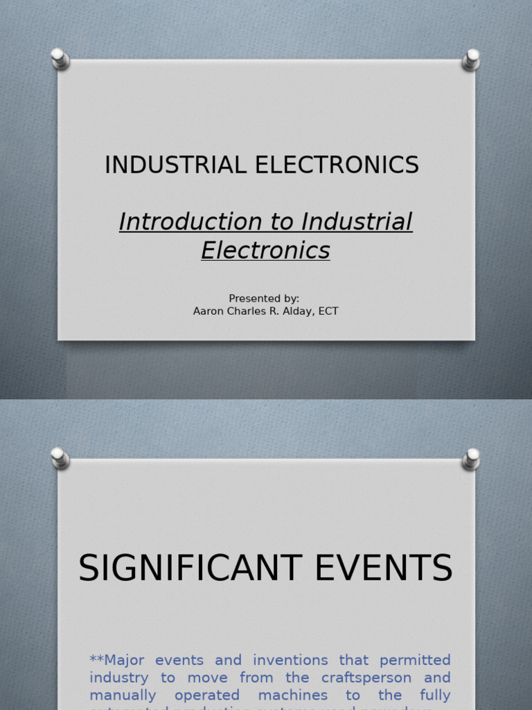 Industrial Electronics Cc1 | PDF | Automation | Engineering