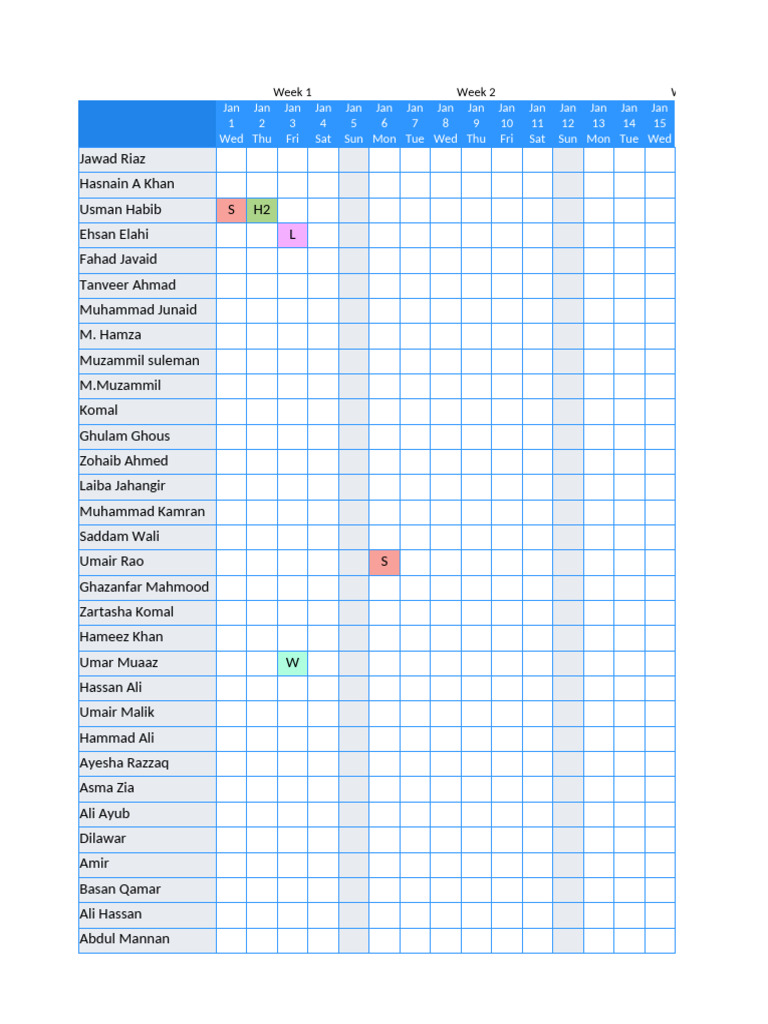 Absentia Leave Planner Template | PDF