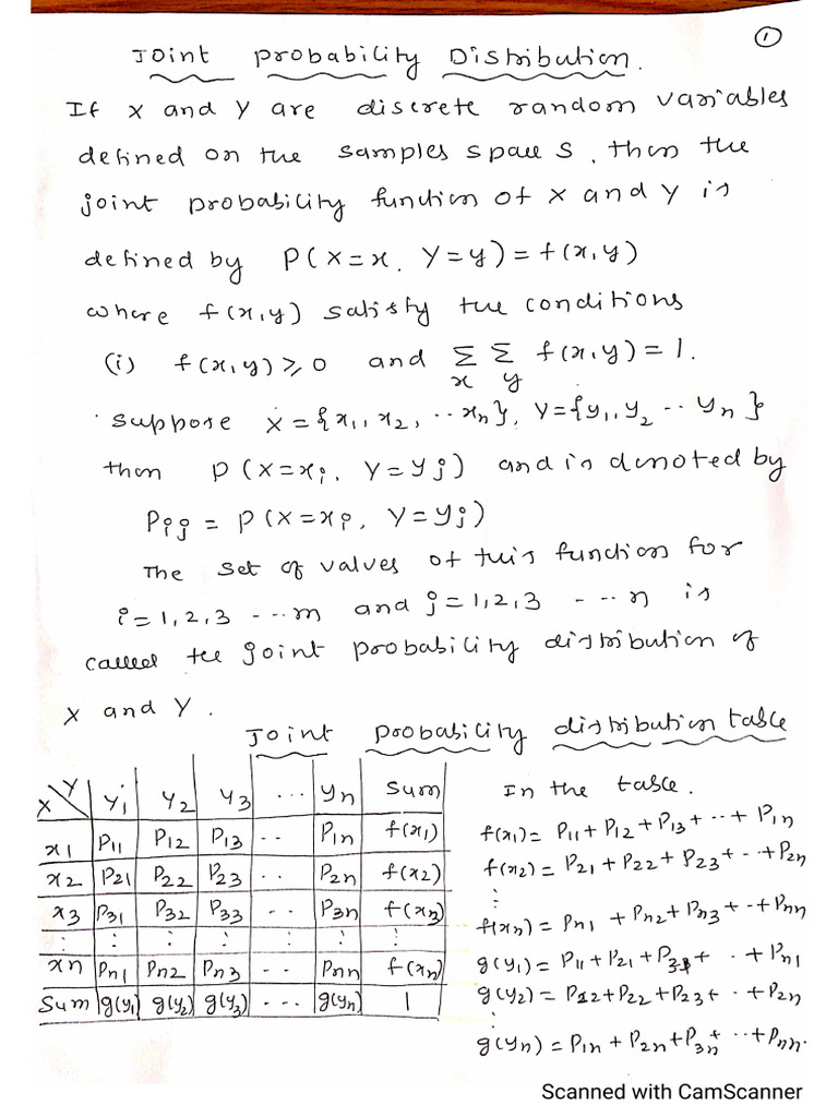 Joint Probability Distribution | PDF