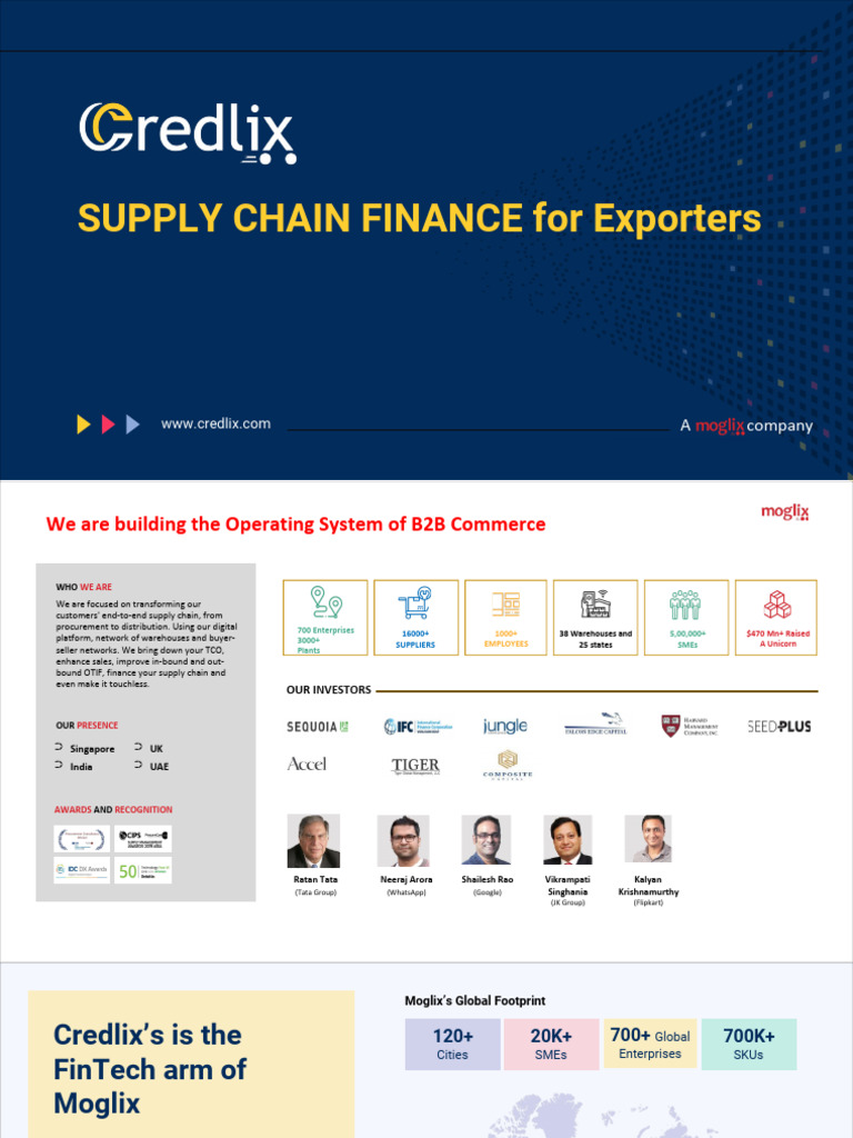 Moglix Supply Chain Financing Solutions | PDF | Factoring (Finance ...