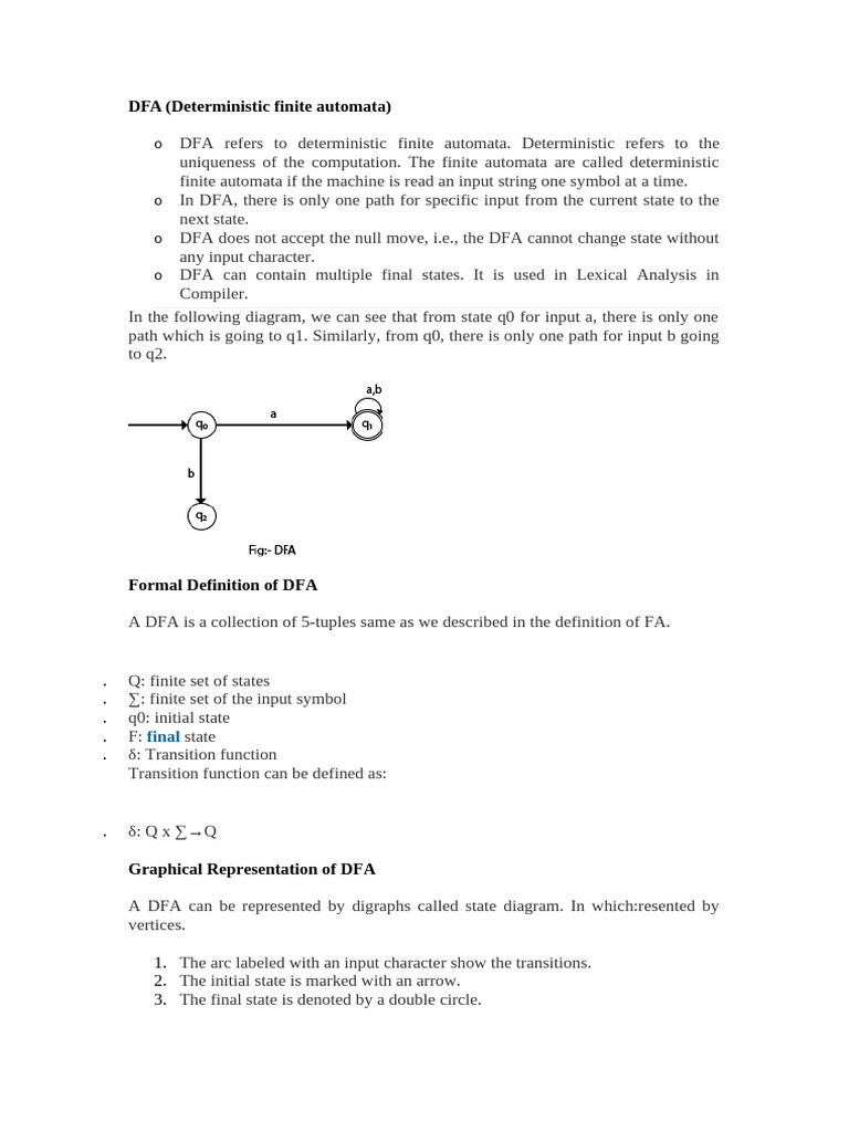 BCS313 L4 Deterministic Finite Automata | PDF | Algorithms | Formal Methods