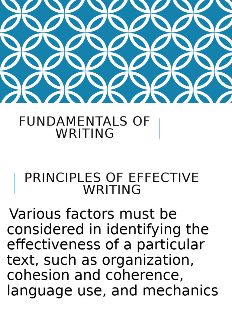 Fundamentals of Writing - PPTX Version 1 | PDF | Essays
