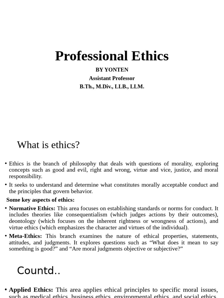 Professional Ethics | PDF | Methodology | Statistics