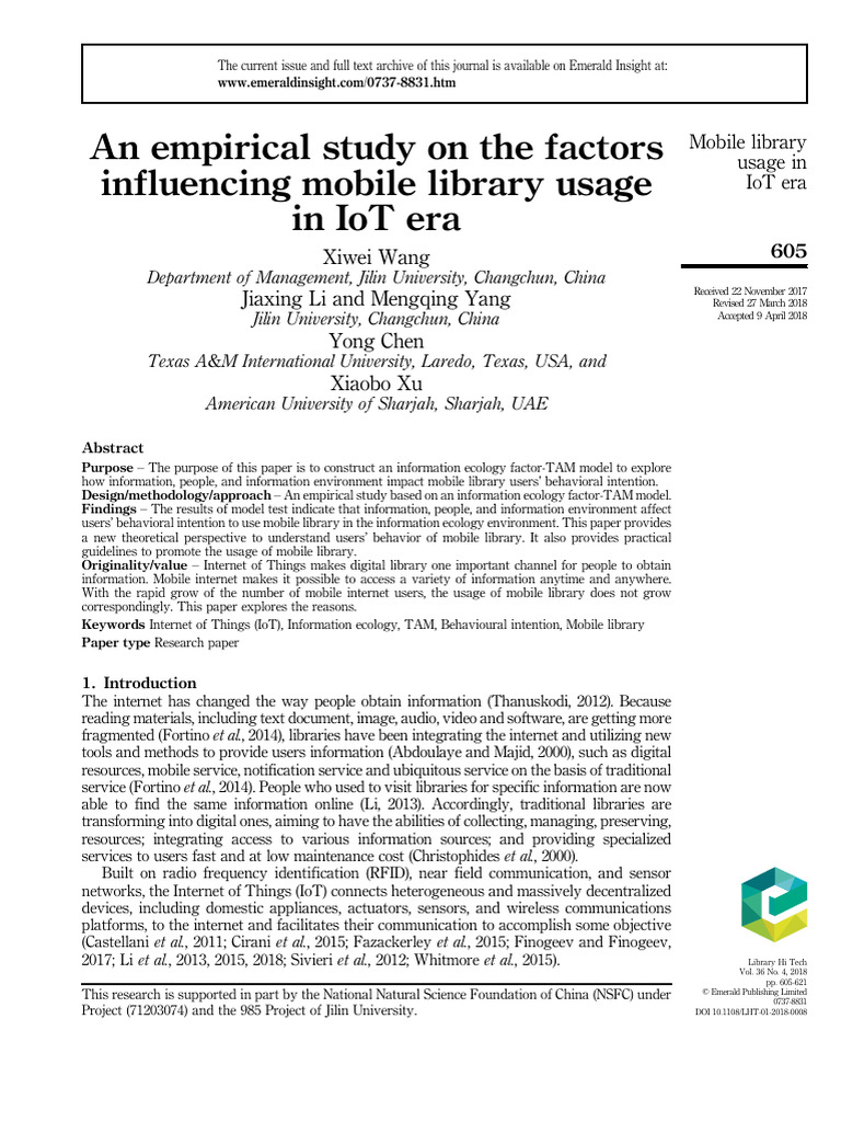 Factors Influencing Mobile Library Use | PDF | Factor Analysis ...