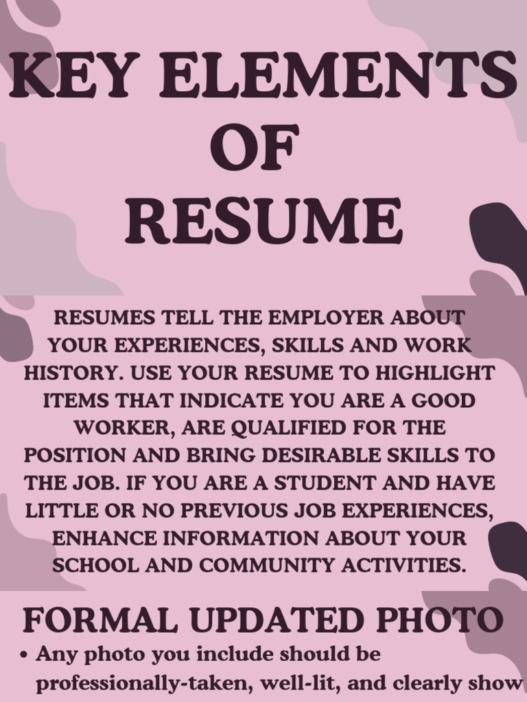 Essential Resume Elements Guide | PDF | Résumé | Linguistics