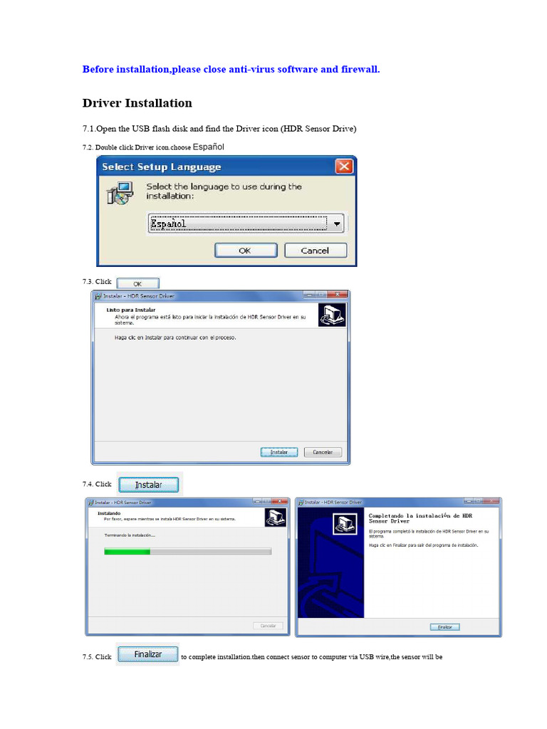 Runyes DR730 Sensor Installation Guide | PDF