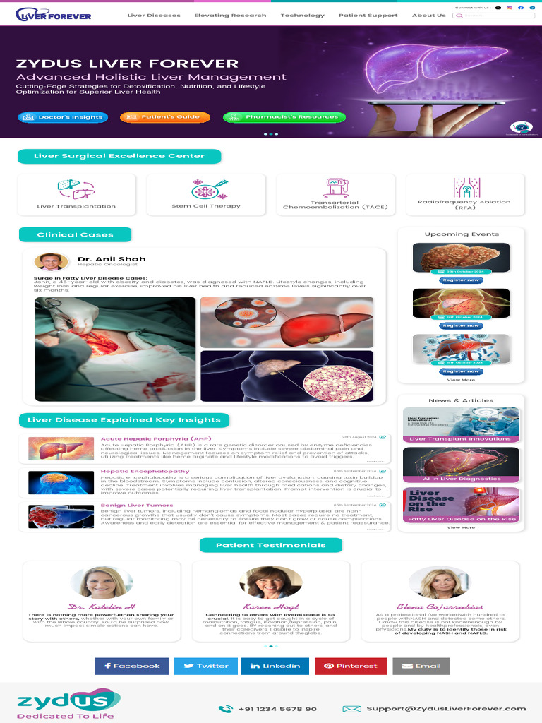 Zydus Website Breakdown | PDF | Liver | Medical Specialties