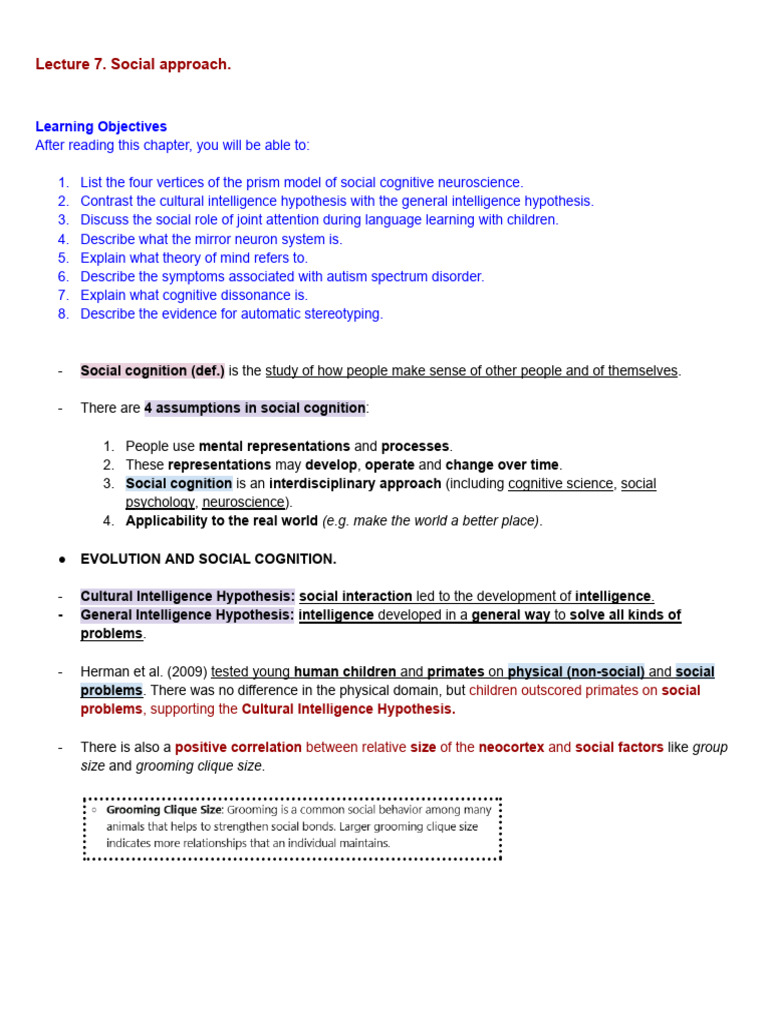 Intro To Cognitive Science | PDF | Attention | Autism Spectrum