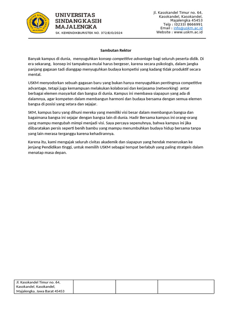 Kop Surat Univ | PDF