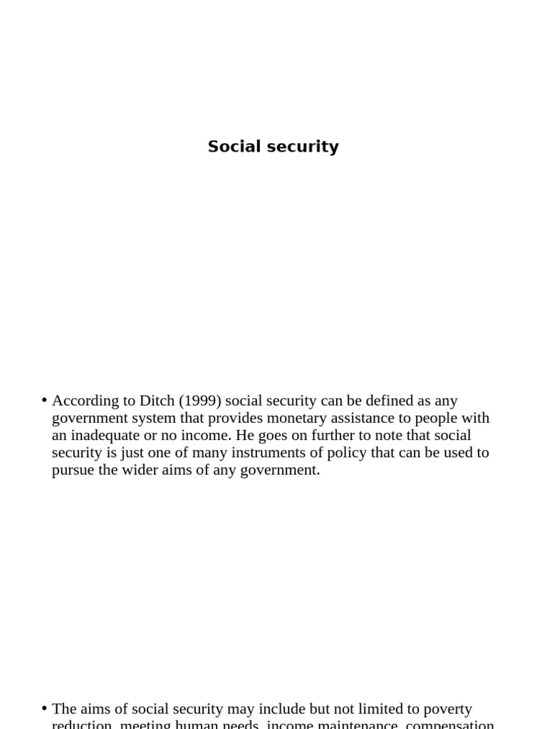 Social Security | PDF | Welfare | Social Security (United States)