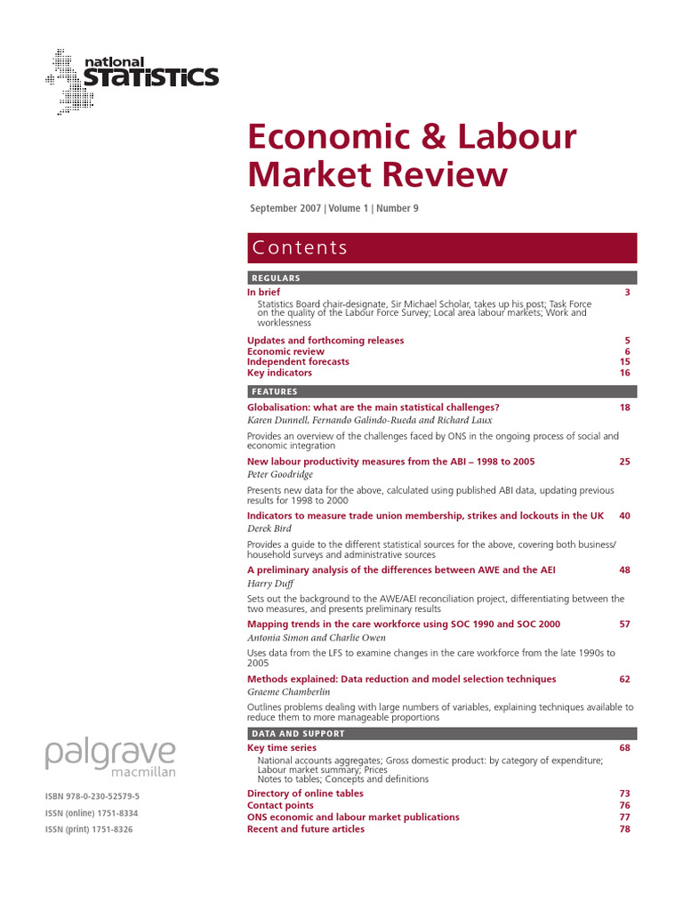 Economic-Labour-Market-Review-September-2007 | PDF | Gross Domestic ...