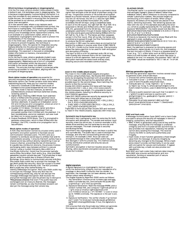 Farre BCA2 | PDF | Encryption | Key (Cryptography)