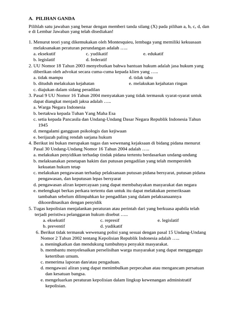 Latihan Soal Asas | PDF