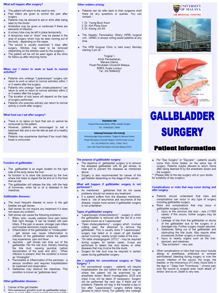 Risalah Gallbladder Surgery | PDF | Gallbladder | Bile