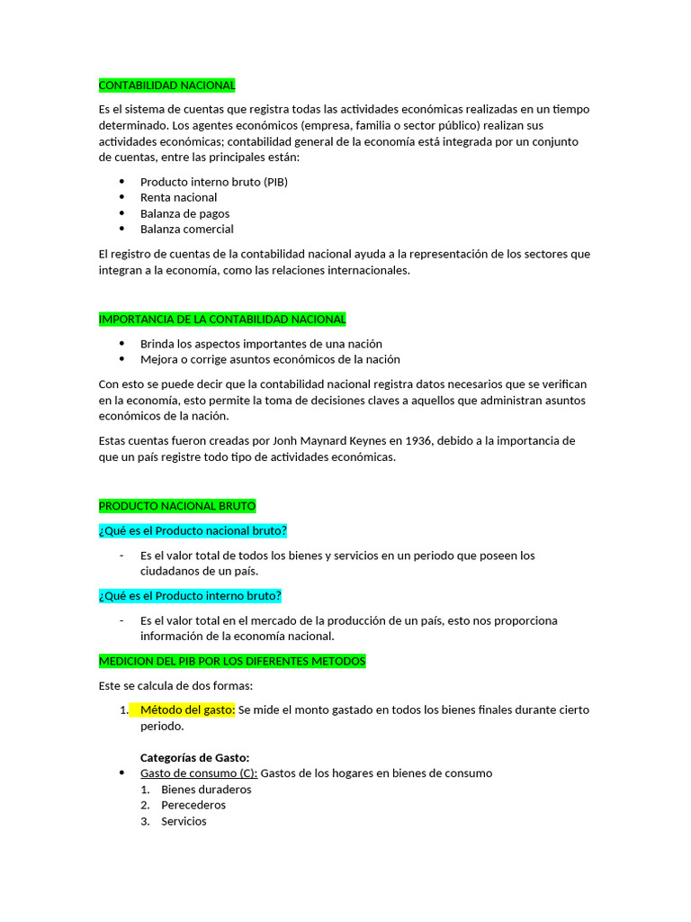 Resumen Macro P2 | PDF | Producto Interno Bruto | Precios